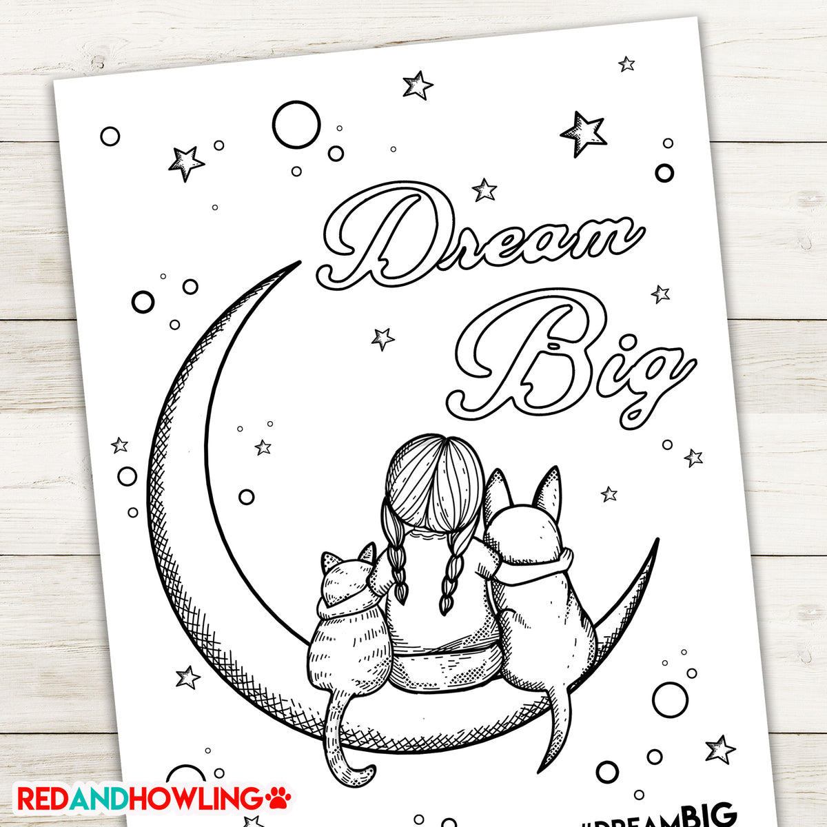 Dream Big Campaign-Coloring Page! – Red and Howling